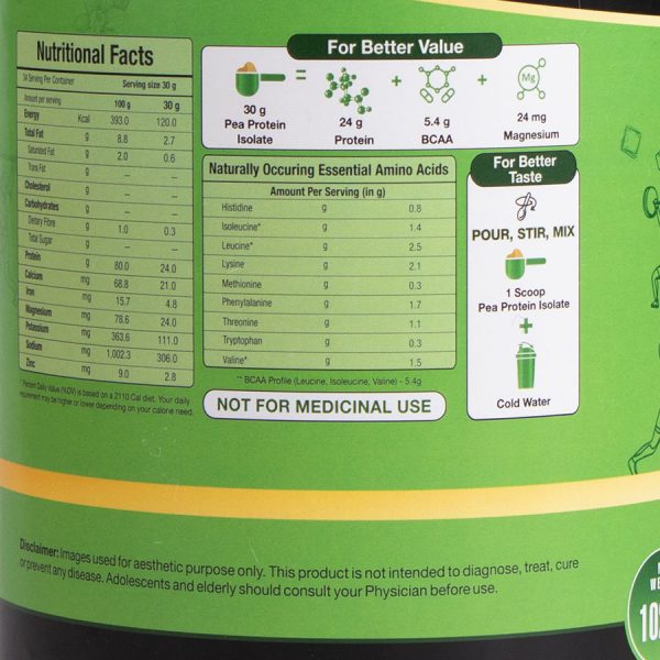 Pea Protein Isolate – Unflavored – Saral Proticons